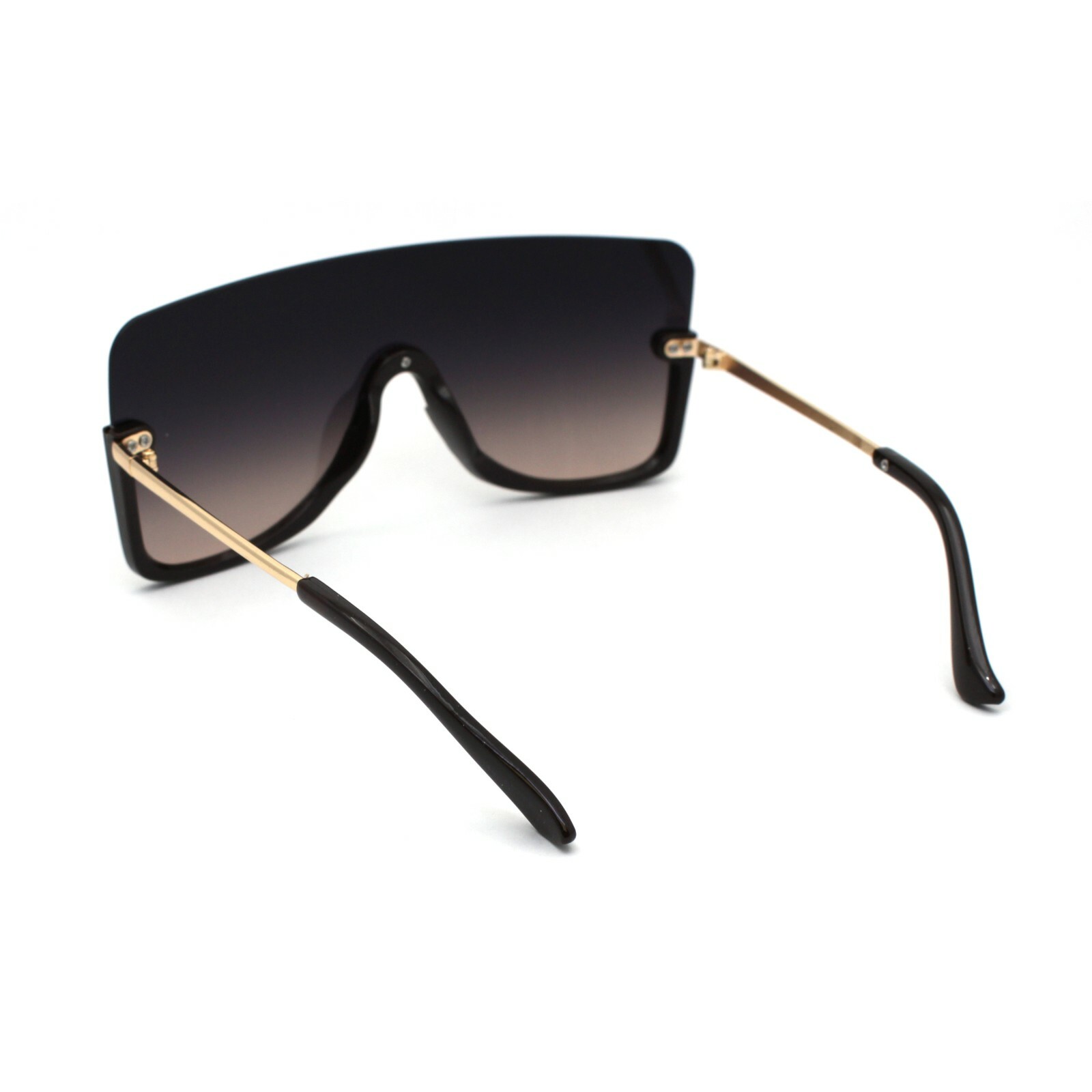 Luxury Large Upside Down Half Rim Shield Mobster Sunglasses | eBay