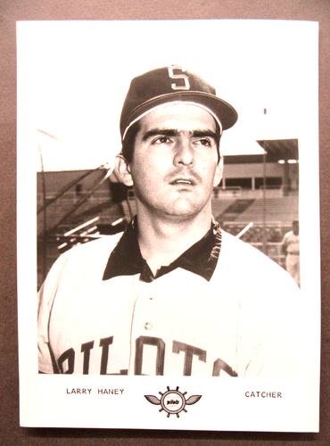 rare size 1969 LARRY HANEY SEATTLE PILOTS orig. 5x7 baseball Press ...