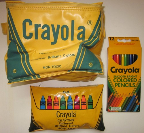 Vintage 1980s Crayola Crayons Lunch Case, Crayons & NOS 1992 Colored ...