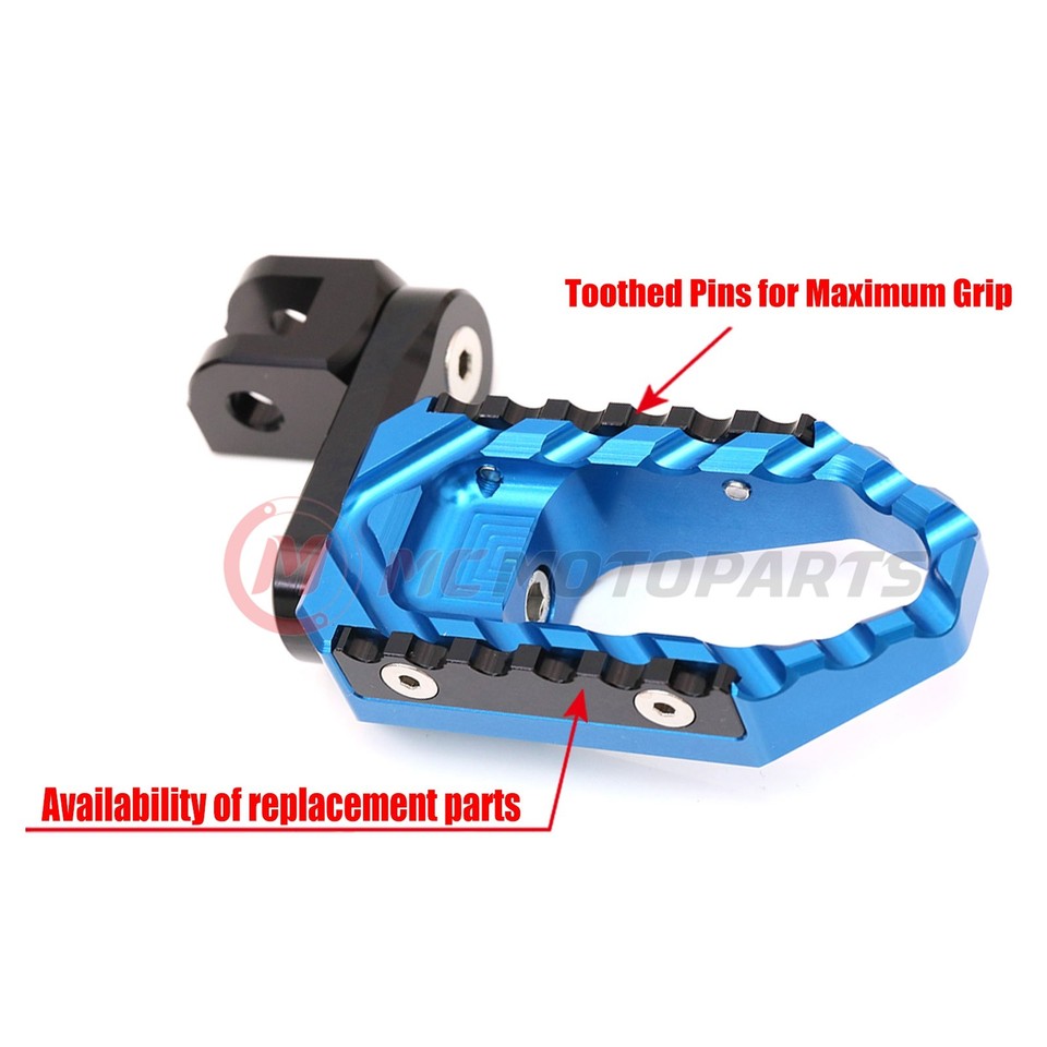 TRC Blue Foot Pegs Rider 25mm Adjusable For Yamaha YZF R6 99-02 01 00 ...