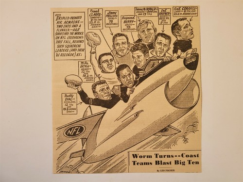 Mike Ditka Raymond Berry Del Shofner Frank Clarke Buddy Dial 1962 ...