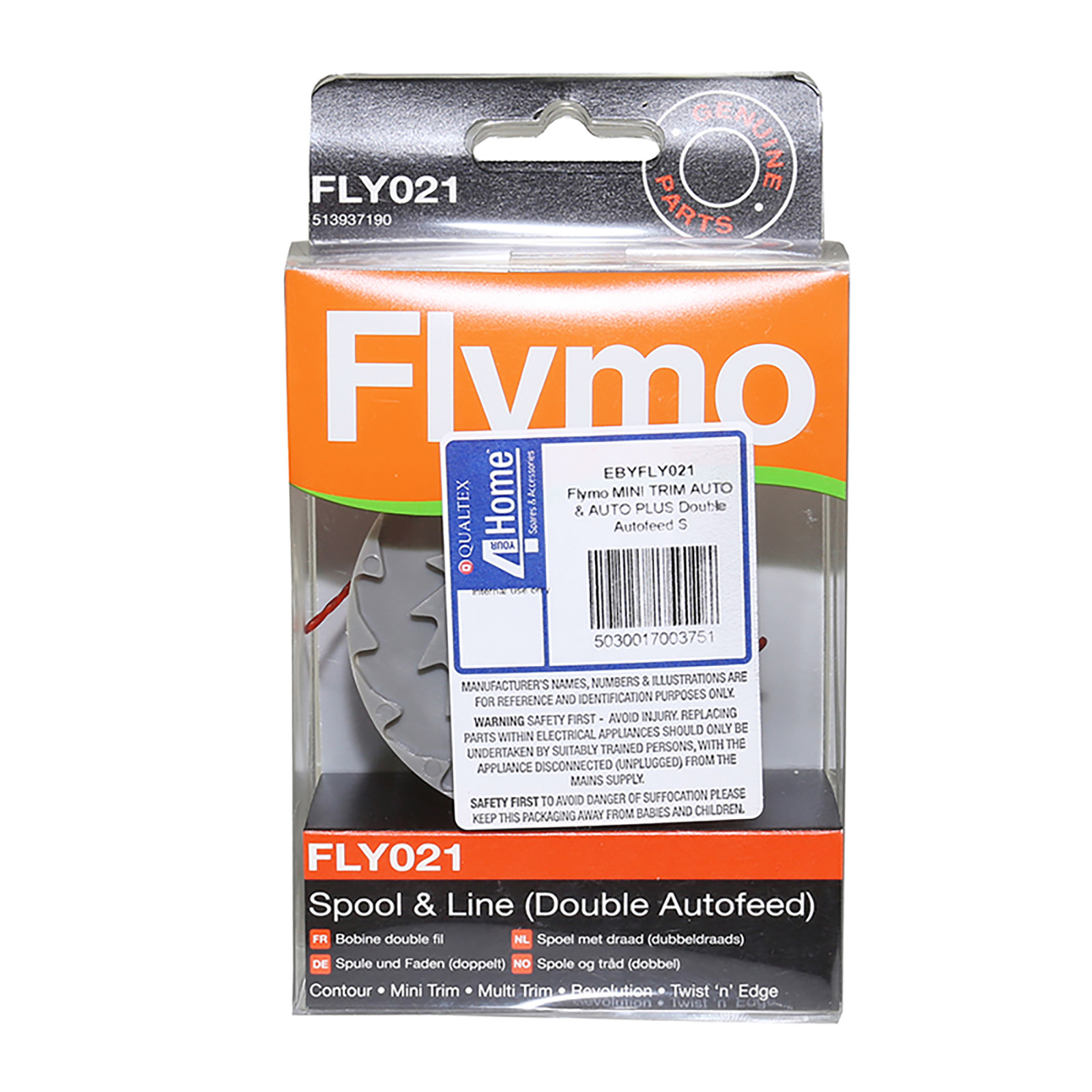 2 x Genuine Flymo Contour 500 XT Double Autofeed Strimmer Trimmer Spool ...