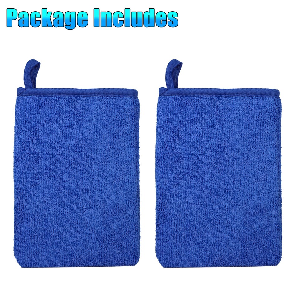 2pcs Microfiber Clay Bar Mitt Cleaning Wash Rag Car Detailing Polishing ...