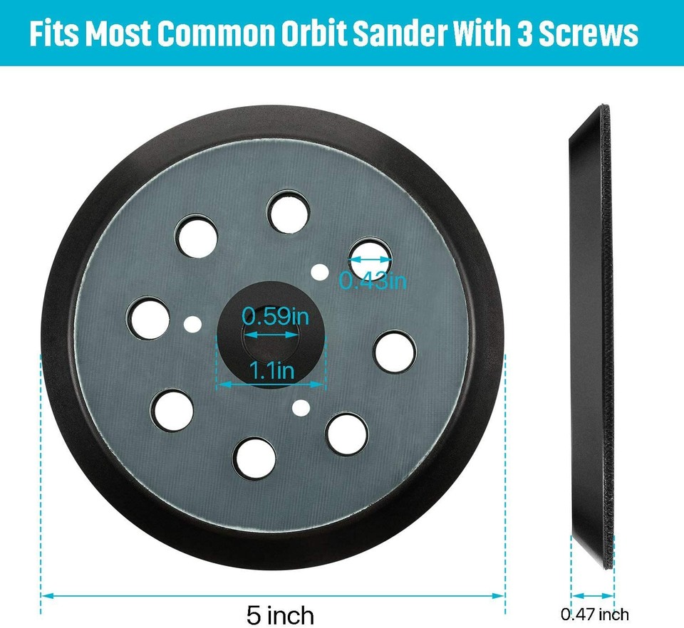 Replacement Backing Pad for Makita 5" Orbital Sander- BO5041 BO5031 ...