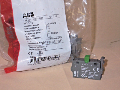 ABB MCB-10 1NO contact block 1SFA611610R1001 (NIB) | eBay