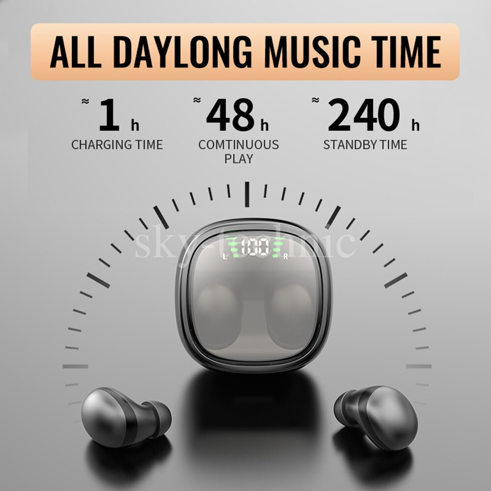 Wireless TWS Earbuds Bluetooth 5.3 Invisible Sleep Earphones Mini In ...