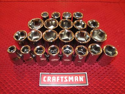 Craftsman - 1/2" Drive 6 Point Sockets - Metric and SAE - Choose Size ...