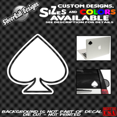 ACE of SPADES Custom Vinyl decal Harley Rat Hot Rod Car Window Laptop ...
