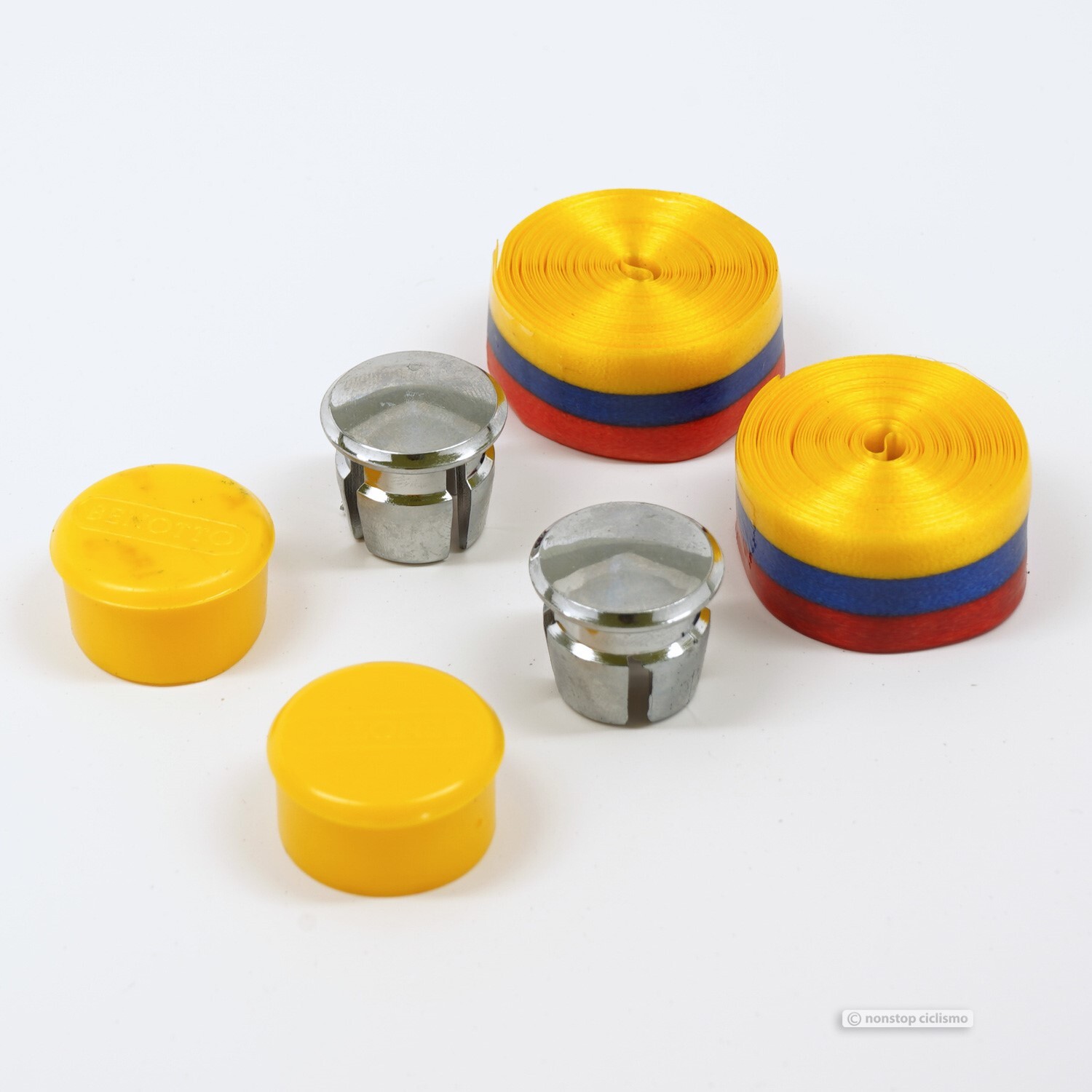 NOS Benotto CELLOTAPE Vintage Handlebar Tape : YELLOW/BLUE/RED | eBay