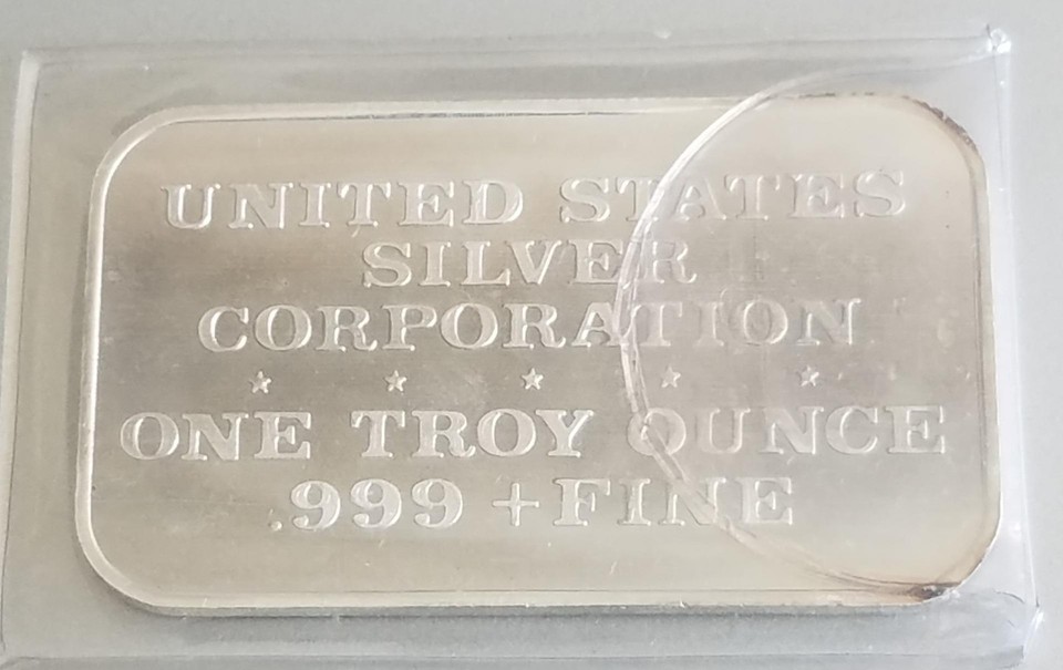 Happy New Year | .999 Silver 1oz Bar | 1976 US Silver Corporation Ingot ...