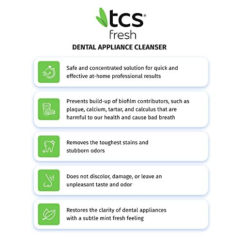 Tcs Fresh Dental Appliance Cleaner - Professional Strength Concentrated ...
