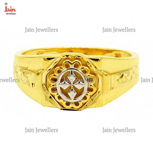 18 Kt, 22 Kt Hallmark Real Solid Yellow Gold Men'S Ring Size 8 9 10 11 ...