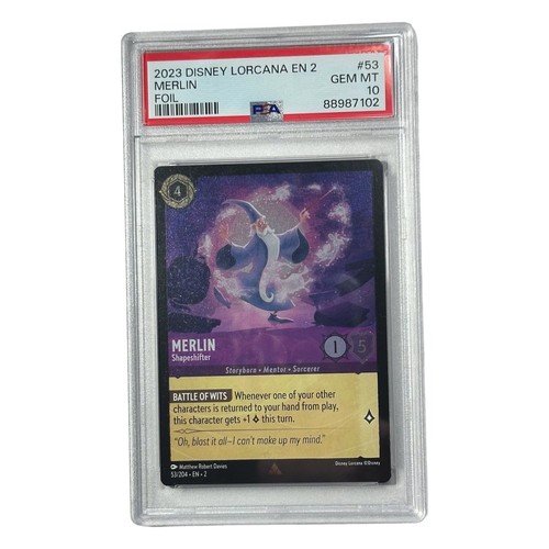 2023 Disney Lorcana EN 2 Foil Merlin Shapeshifter #53 PSA 10 | eBay