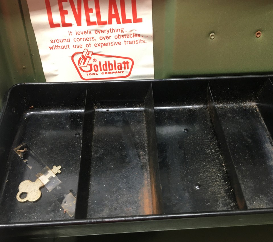 vintage Levelall Tackel Box Tools Fishing Storage Locking W/key Box | eBay