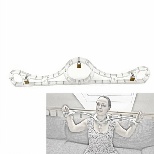 Male Female Binding Lock Crystal Cangue Pillory Neck Ring Oval Wrist ...
