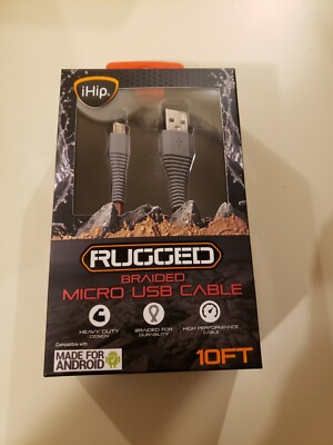 iHip • Rugged Braided 2 IN 1 LIGHTNING & Micro USB Cable • 10 FT | eBay
