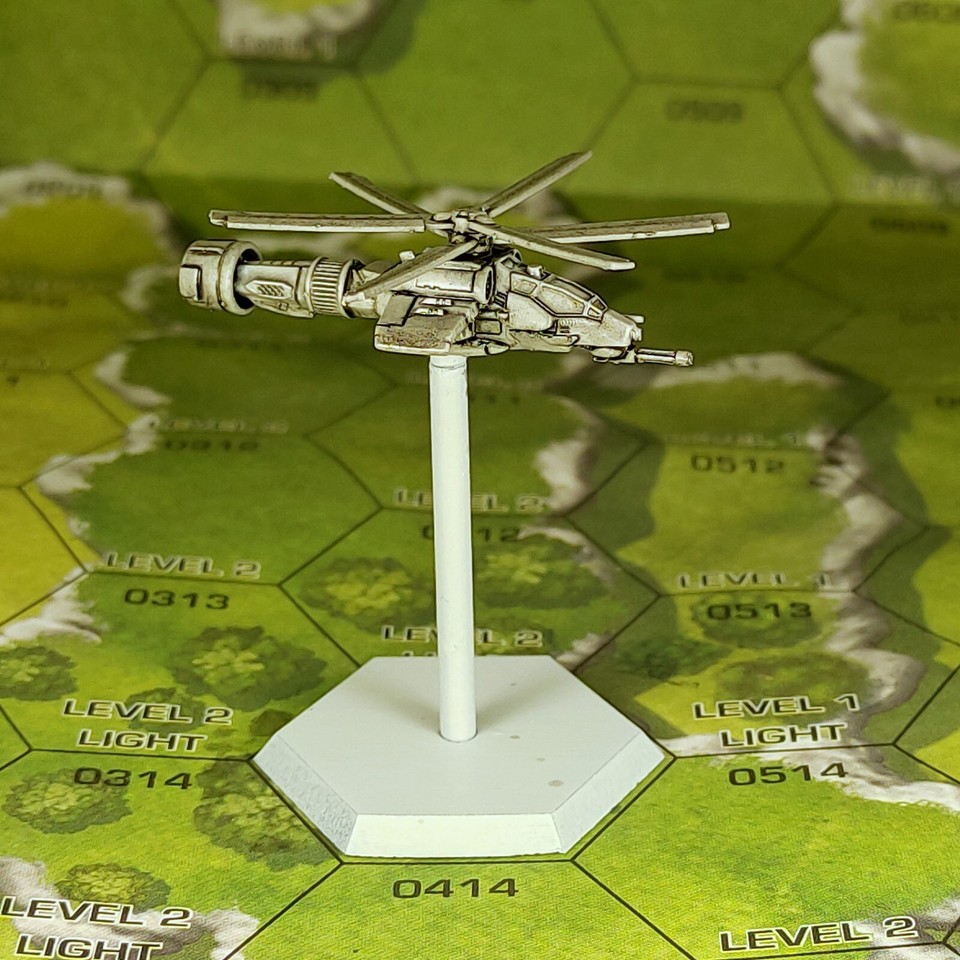 Battletech Alternative - Warrior OTS Attack Helicopter x4 w/ Hex Bases ...
