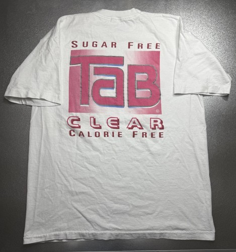 TAB Clear Sugar Free Soda Advertisement Single Stitch T-Shirt Vintage ...