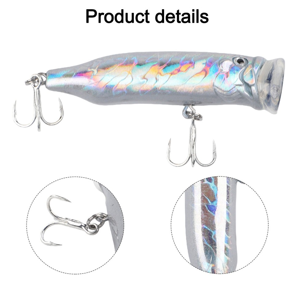 1Pc 7cm Popper Fishing Lures 10g Wobblers Hard Artificial Bait Topwater ...