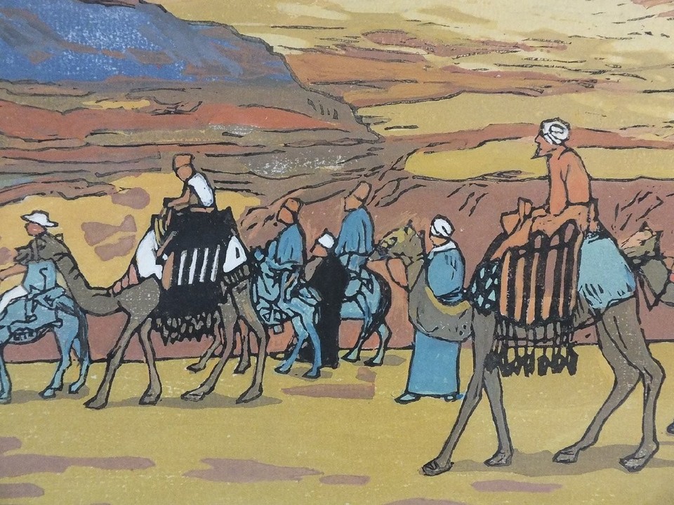 Hiroshi Yoshida "European Series Sphinx" Japanese Woodblock Print ...