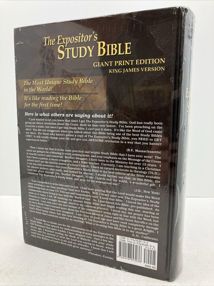 The Expositor's Study Bible KJV, Giant Print Edition, by Jimmy Swaggart ...