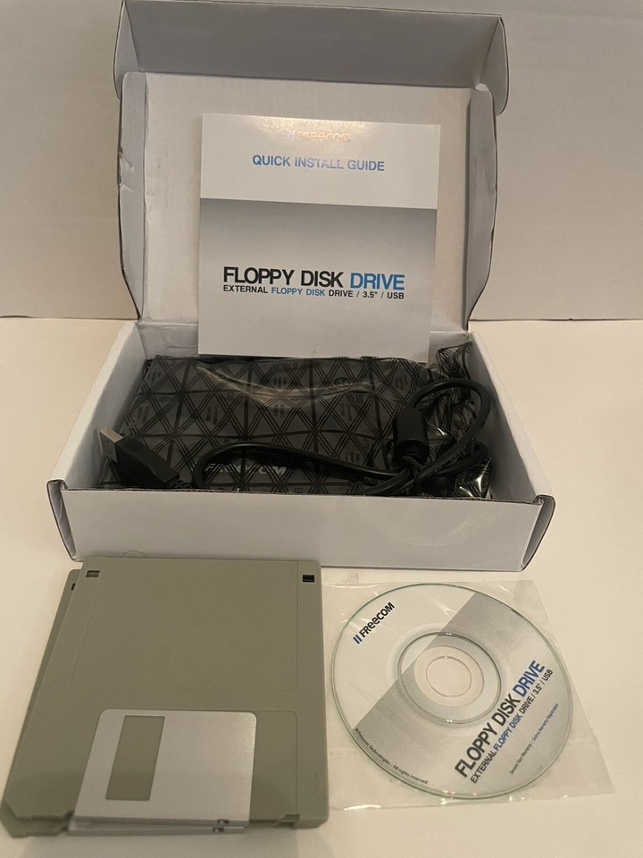 Brand New Freecom 3.5" External Floppy Disk Drive With Manuals Driver & Discs | eBay