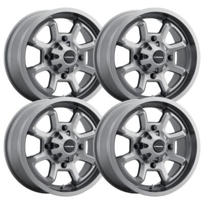 (Set-4) Vision ATV 415 Bomb 14x7 4x110 3mm Gunmetal Wheels Rims 14 inch ...
