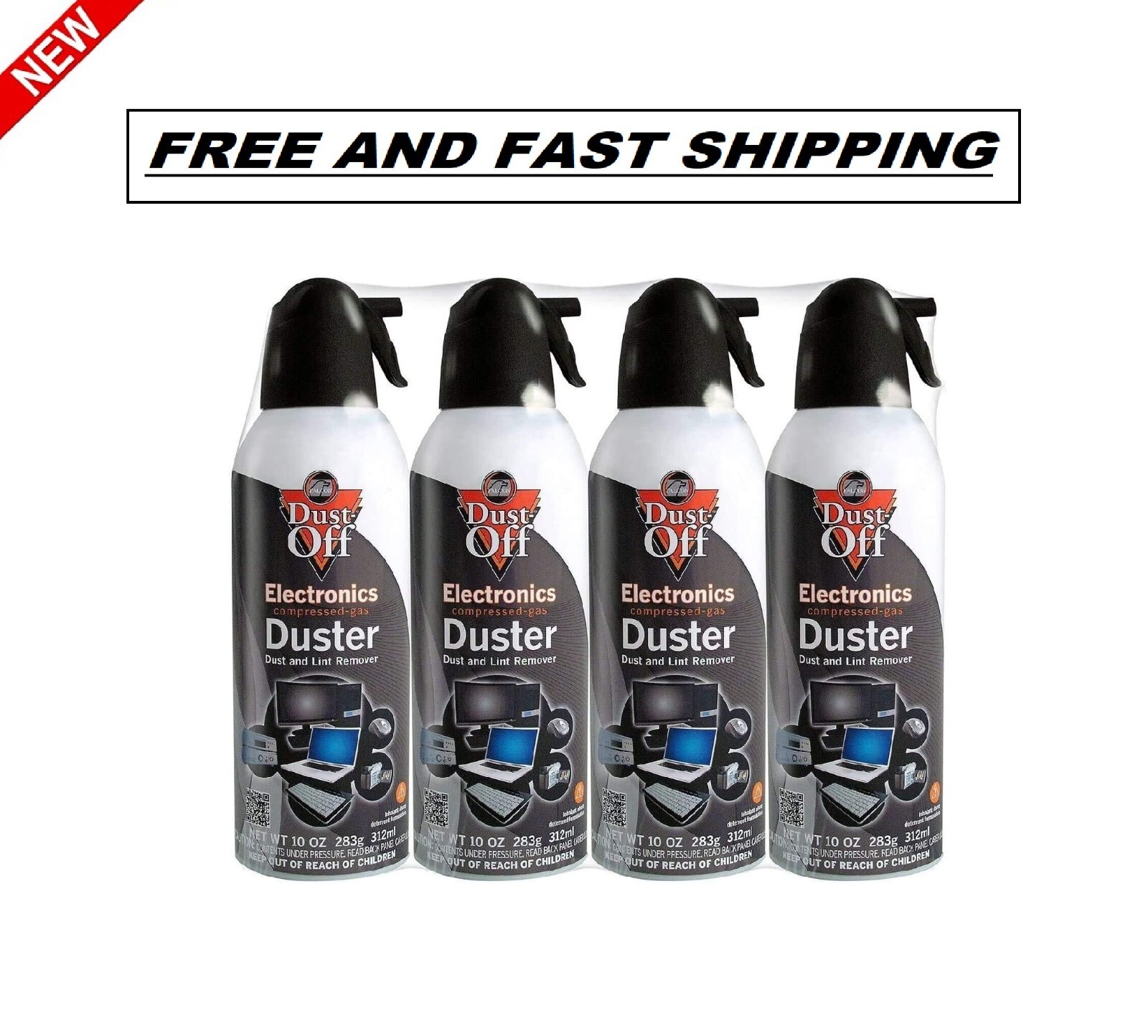 Falcon Dust Off Electronic Compressed Canned Air Gas Duster 10oz (4 ...