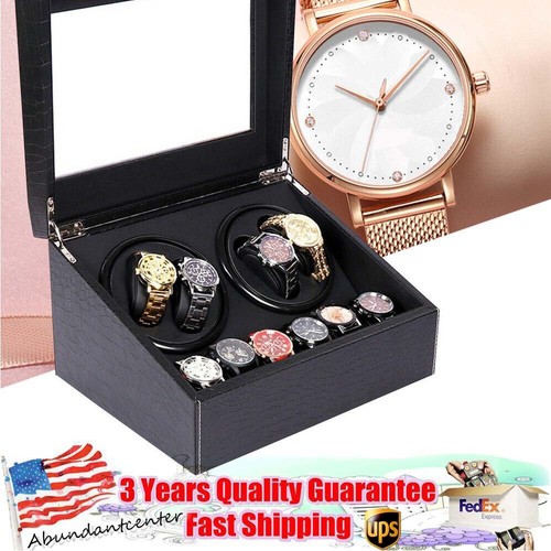 4+6 Automatic Rotation Watch Winder Luxury Leather Watch Storage ...
