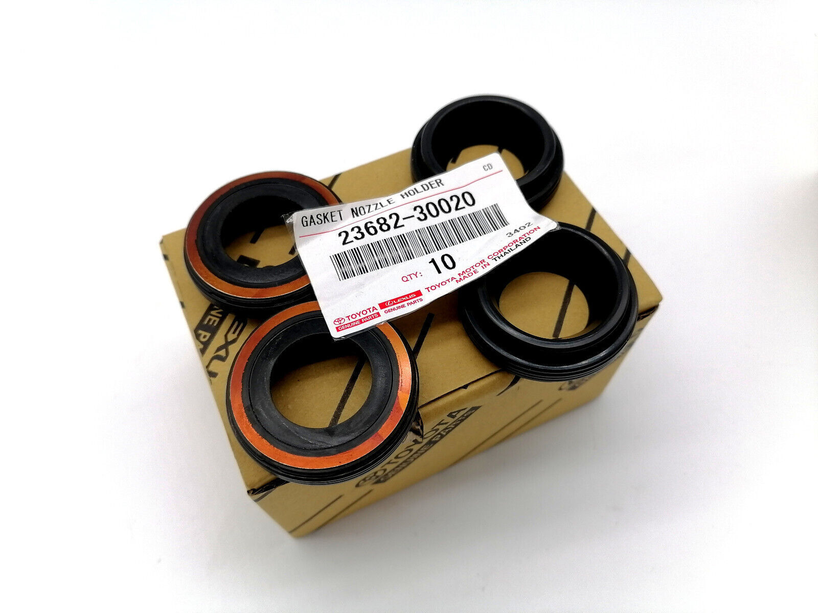 4xGENUINE FUEL INJECTOR SEAL TOYOTA LAND CRUISER 3.0 D4D 1KDF HILUX 2 ...