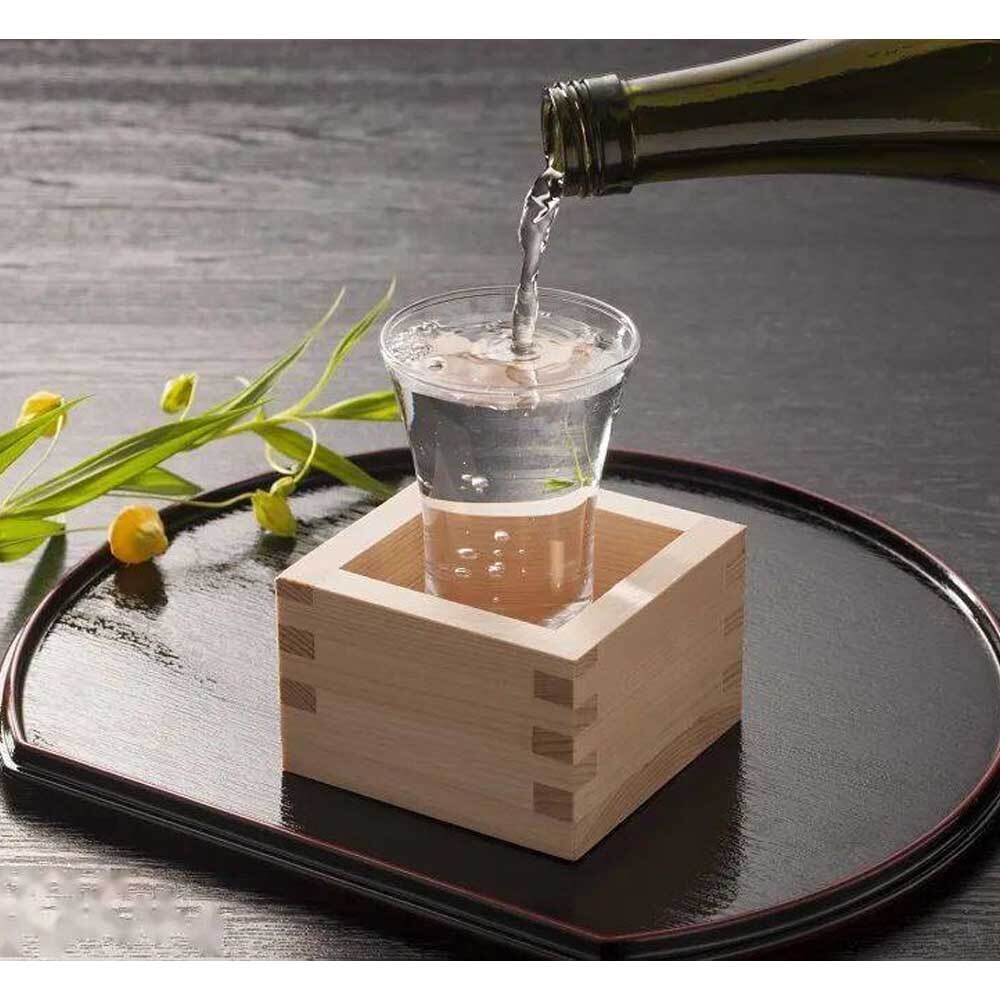 2Pack Japanese Wood Wooden Sake Cup Masu Box Container 3.23" L Square x ...