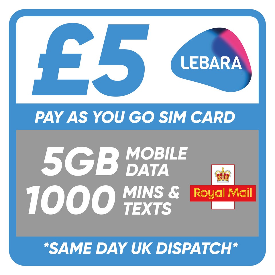 LEBARA PAY AS YOU GO SIM CARD - FITS ALL PHONES | eBay