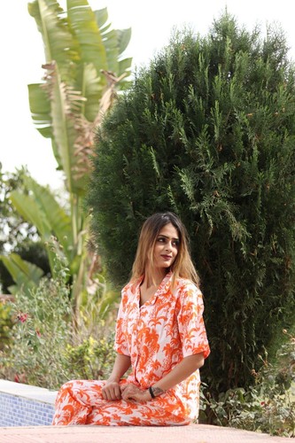 New Indian 100% Cotton PJ Set Bridesmaid Pajama set Women's pj cotton ...