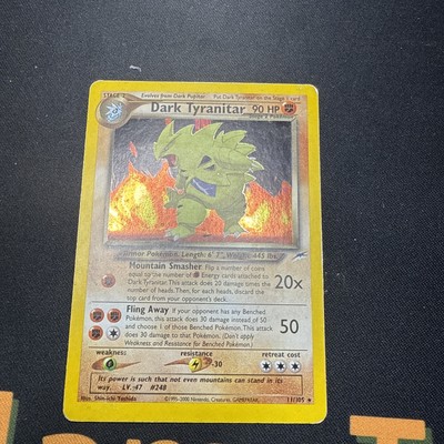 Pokémon TCG Dark Tyranitar Neo Destiny 11/105 Holo Unlimited Holo Rare ...