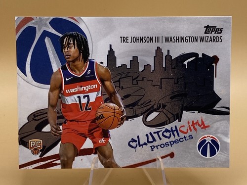 Tre Johnson III 2025-26 Topps Clutch City Prospects Rookie CC-6 Wizards ...