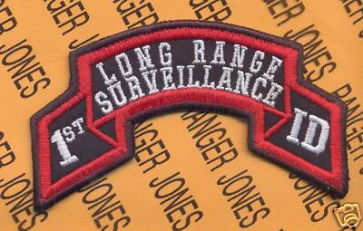 1st Infantry Division 101st MI Bn LRS AIRBORNE RANGER 4" scroll patch ...