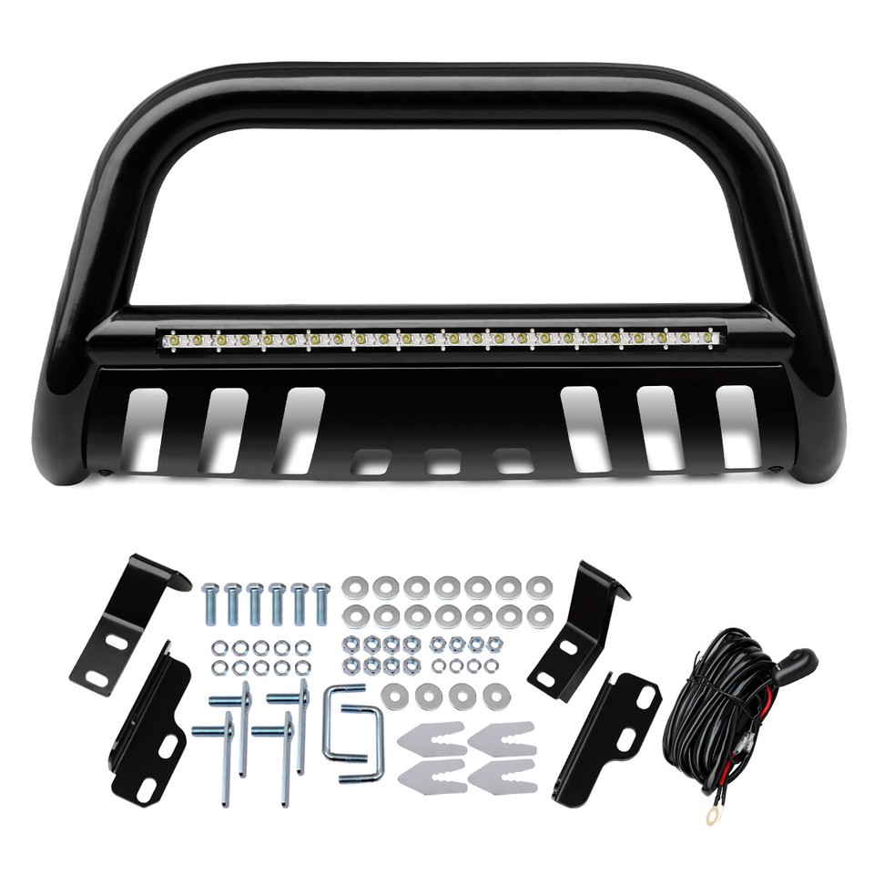 Bull Bar for 2004–2023 Ford F-150 Push Front Bumper Grille Guard w/ Led ...