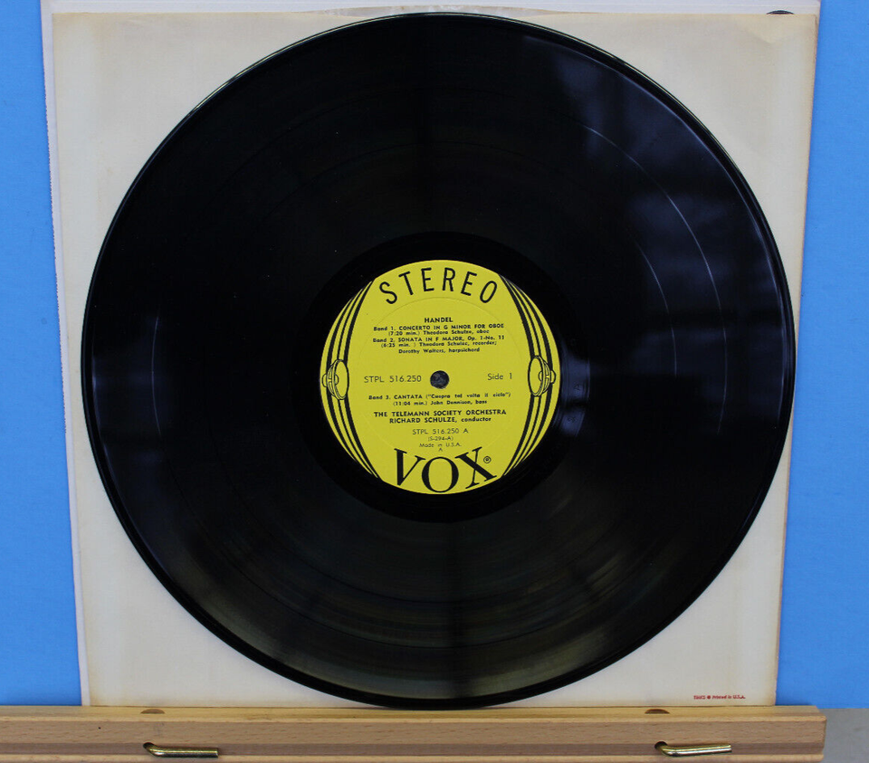 33 LP Vinyl Album Record HANDEL The Telemann Society Orchestra Vox ...