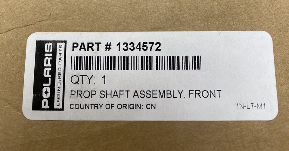 2018-2022 POLARIS RZR RS1 EPS FRONT PROP SHAFT ASSEMBLY OEM #1334572 ...