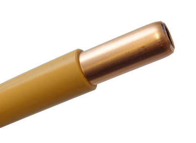 Yellow Plastic Coated 10mm Copper Pipe for Gas (EN1057) - Sold by the ...
