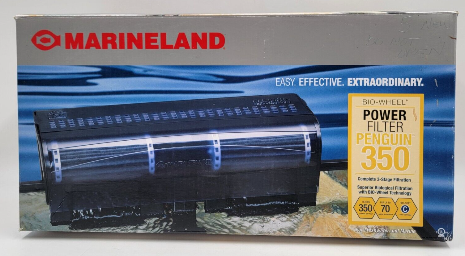 Marineland Penguin Power Filter 50 to 70-Gallon 350 GPH Filters Fish ...