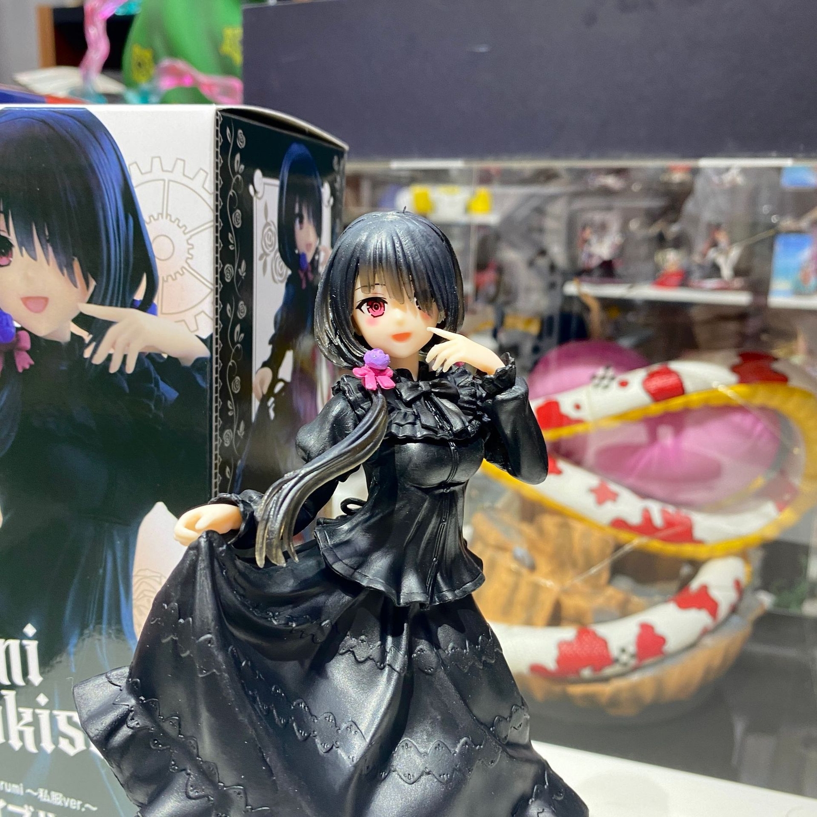 Anime Date A Live Nightmare Tokisaki Kurumi Black Dress Figure Statue ...