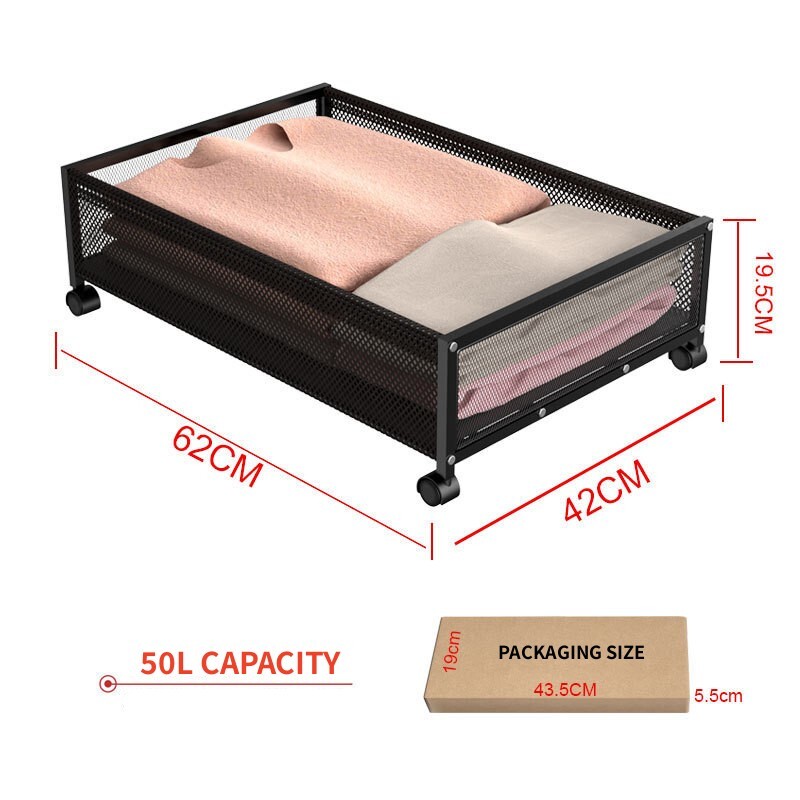 Underbed Storage Cart With Wheels Wooden Pine Underbed Drawer With