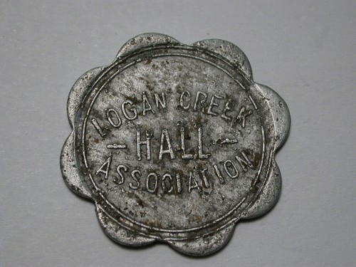 vintage Logan Creek Nebraska TRADE TOKEN ** Hall Association ** HORSE ...