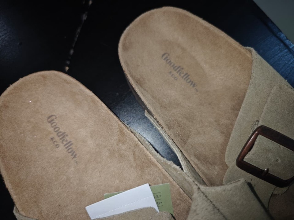 2 pairs of Men's Jerry Genuine Suede Sandals - Goodfellow & Co™ Taupe ...