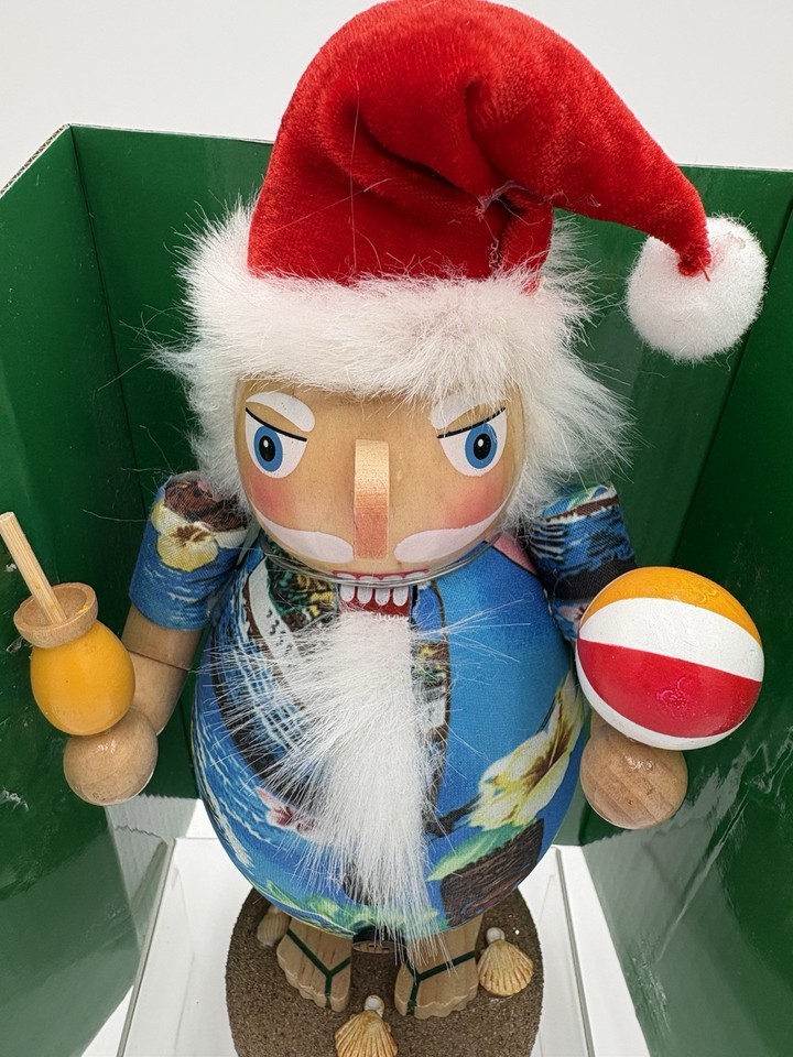 Kurt Adler 9-Inch Wooden Tropical Beach Santa Nutcracker | eBay