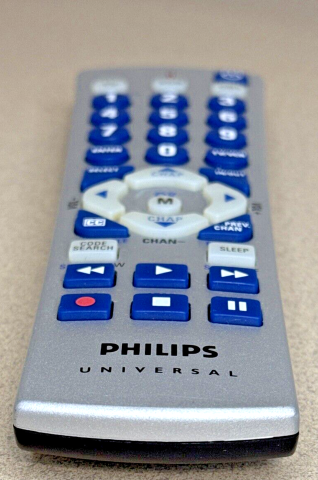 Genuine Philips CL034 Universal Remote - TV, VCR & DVD Replacement, OEM ...