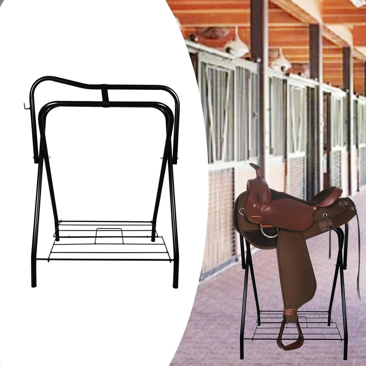 Modern Saddle Stand Saddle Stand Solid Hardwood