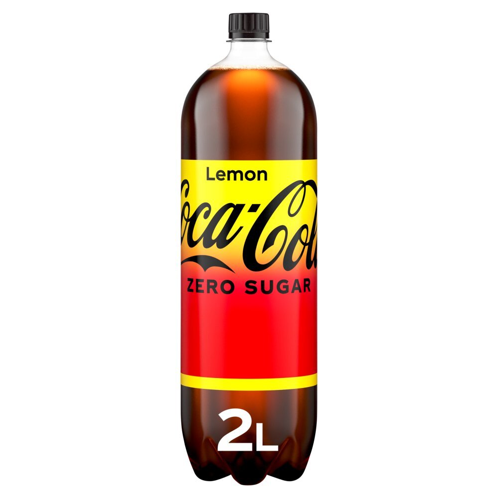 COCA COLA Lemon Zero Sugar Fizzy Soft Drinks 2L Bottles (PACK OF 6 ...