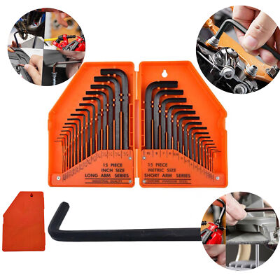 30 PIECE HEX KEY ALLEN ALAN ALLAN KEY SET KIT WITH CASE HARDENED STEEL ...
